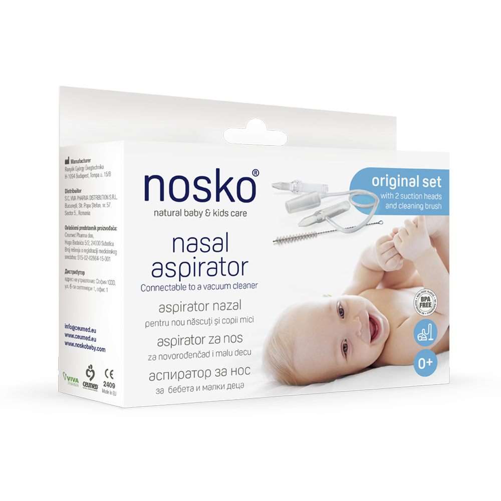 Nosko Nasal Aspirator Original Set – Gentle and effective family nasal ...
